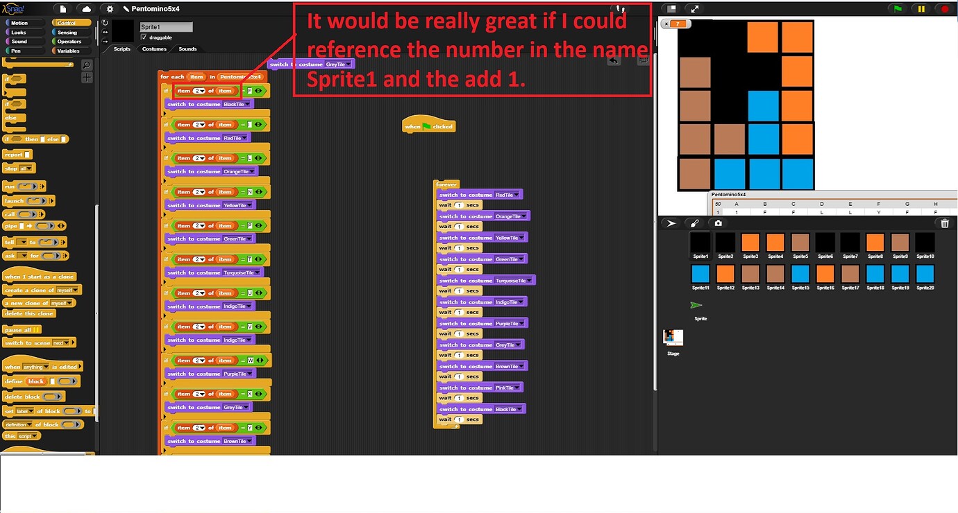 Can I reference a Sprite's number or name? - Snap! Editor - Snap! Forum