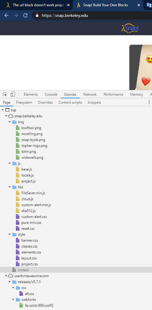 The url block doesn't work properly (or the run html block doesn't) - Snap! Editor - Snap! Forum